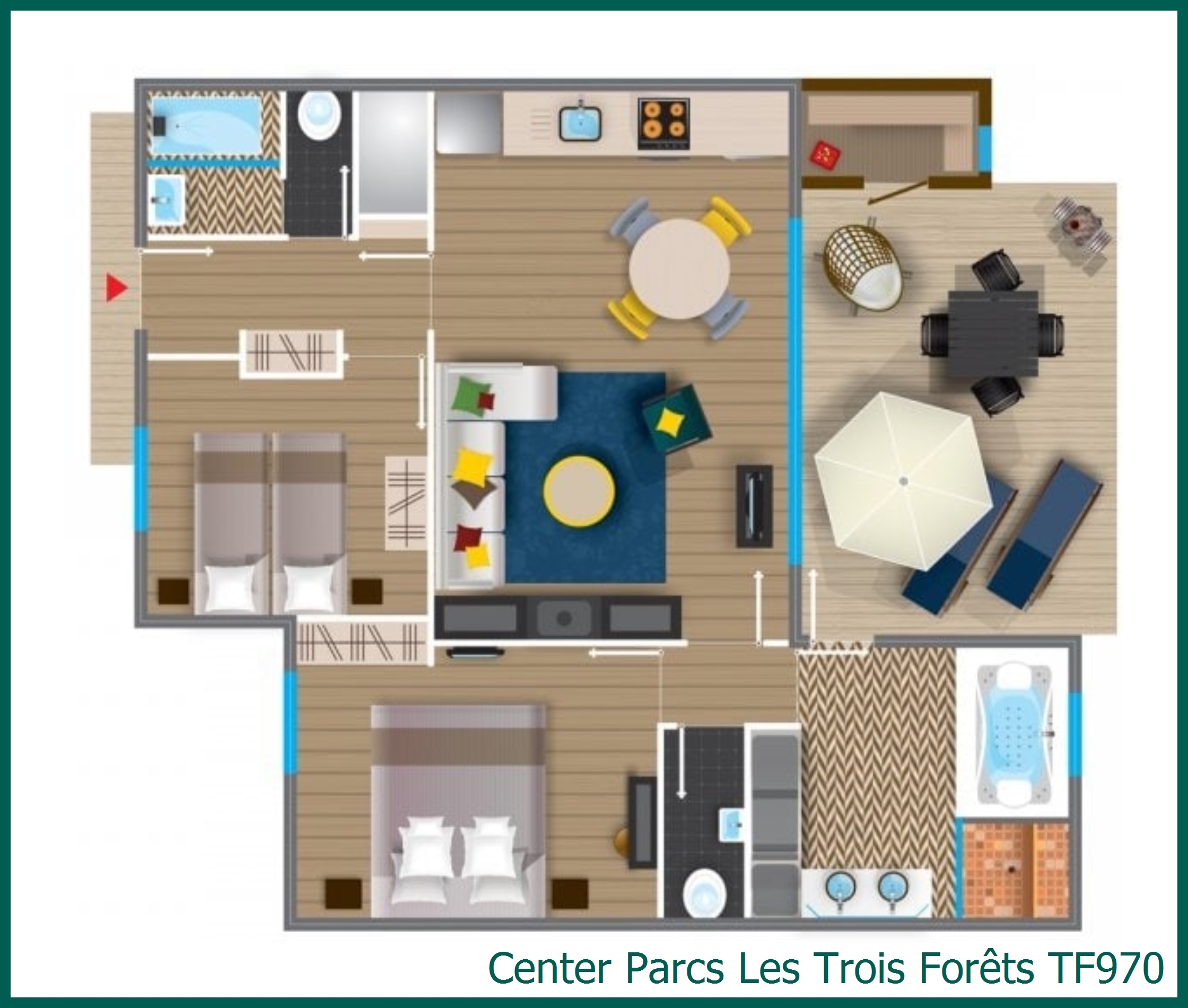 // TF970 - Center Parcs Les Trois Forêts pour 4 personnes de Center ...