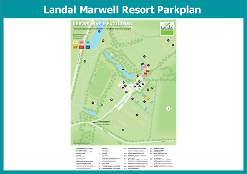 Landal Marwell Resort Karte mit allen Ferienhäusern und Einrichtungen ...